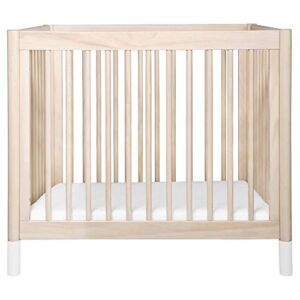 Babyletto Gelato 4-in-1 Convertible Mini Crib in Washed Natural and White, Greenguard Gold Certified