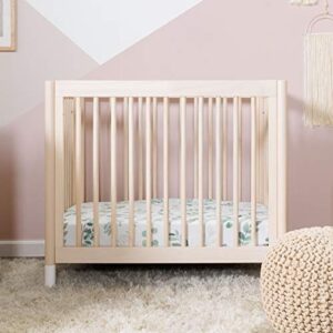 Babyletto Gelato 4-in-1 Convertible Mini Crib in Washed Natural and White, Greenguard Gold Certified