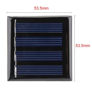 uxcell 5Pcs 2V 80mA Poly Mini Solar Cell Panel Module DIY f Phone Light Toys Charger 53.5mm x 53.5mm