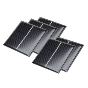 uxcell 5pcs 2.5v 120ma poly mini solar cell panel module diy for light toys charger 59.8mm x 59.8mm