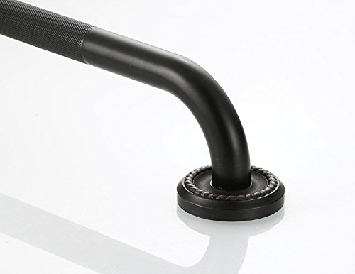 700Brass 12-Inch Grab Bar Featuring Anti-Slip Handrail, Solid Brass, Oil Rubbed Bronze, Heavy-Duty Construction Armrest, Bathroom Bathtube Shower Safety Rail