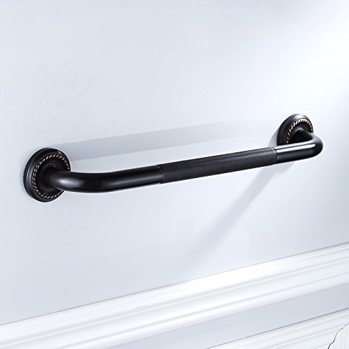 700Brass 12-Inch Grab Bar Featuring Anti-Slip Handrail, Solid Brass, Oil Rubbed Bronze, Heavy-Duty Construction Armrest, Bathroom Bathtube Shower Safety Rail