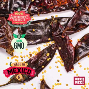 RICO RICO - Dried Guajillo Chiles Peppers 4 oz - Natural and Premium. Great For Mexican Recipes Like Mole, Tamales, Salsa. Resealable Kraft Bag by RICO RICO