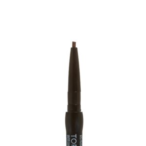 Kiss New York Professional Long-Lasting Eyebrow, Retractable Eyebrow Pencil, Rich Pigmentation, Coconut Oil Infused, Built-in Brush Brow, Sapes, Define, Fills Brow, Eye Makeup (DARK BROWN)