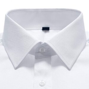 J.Ver Men's French Cuff Dress Shirts Regular Fit Long Sleeve Spead Collar Metal Cufflink White