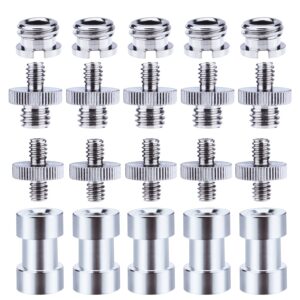 sunmns 1/4 inch and 3/8 inch converter threaded screws adapter mount set for camera/tripod/monopod/ballhead, 21 pieces