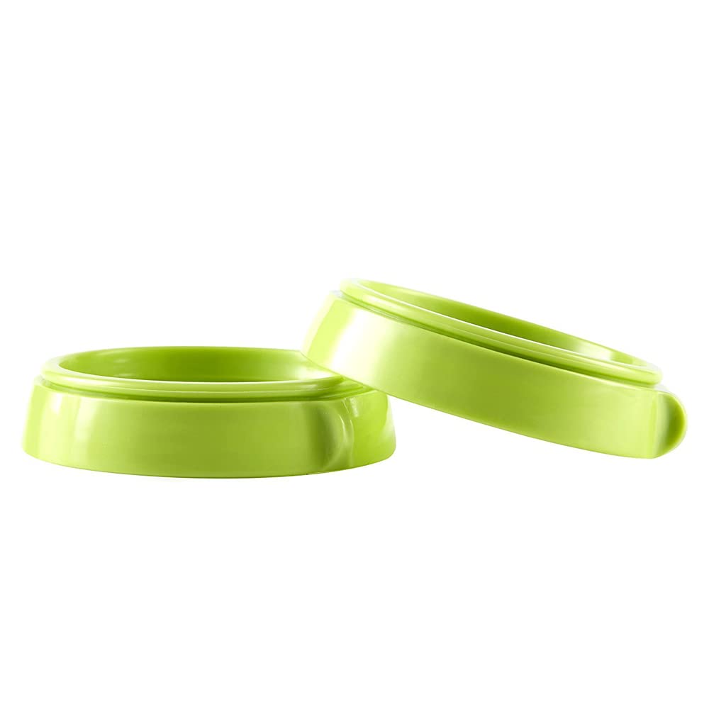 Baby Bottle Caps and Collars Rings Compatible for Comotomo Feeding Bottles,2 Count,Green