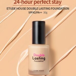 ETUDE New Double Lasting Foundation (Neutral Beige) SPF35/ PA++| High Coverage Weightless Foundation | 24-Hours Lasting Double Cover | Magnet-Like Adherence without Stickiness | Makeup Base