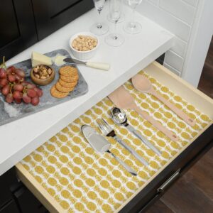 Con-Tact Brand Grip Prints Non-Adhesive Non-Slip Counter Top, Drawer/Shelf Liner, 18" x 4', Gold Pineapple