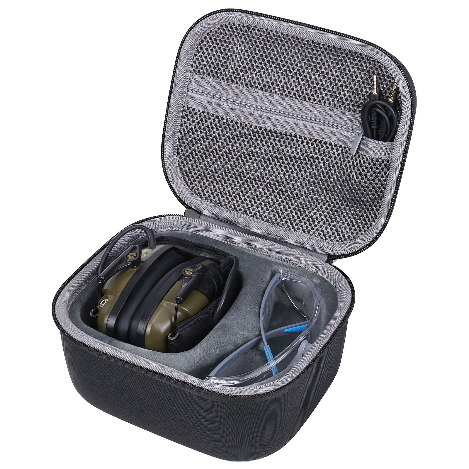 co2CREA Hard Travel Case Replacement for Howard Leight Impact Sport OD Electric Earmuff for Genesis Sharp-Shooter Safety Eyewear Glasses