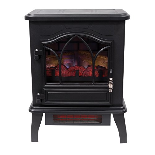 duraflame® 3D Infrared Quartz Electric Fireplace Stove Heater, Black