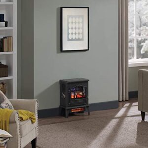 duraflame® 3D Infrared Quartz Electric Fireplace Stove Heater, Black