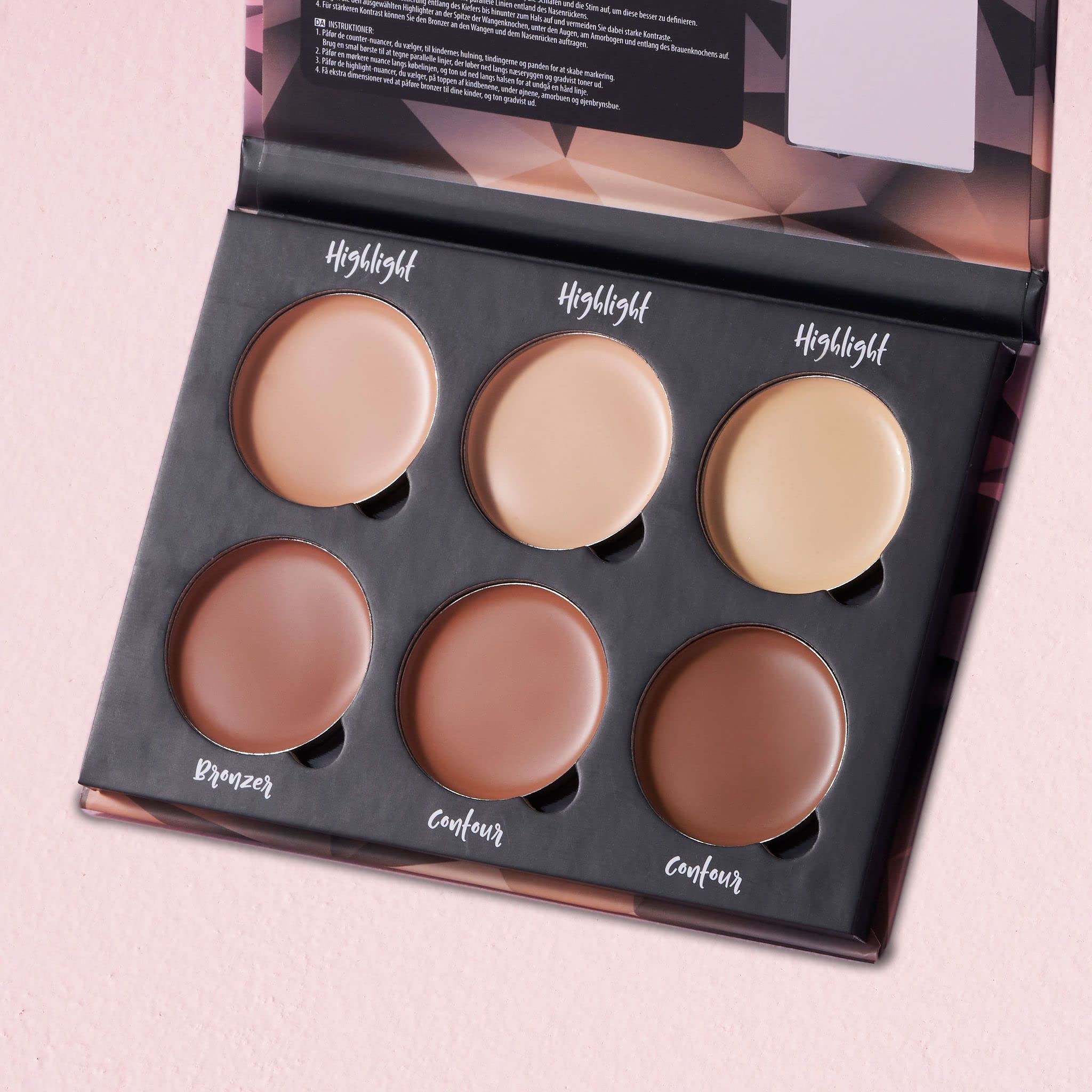 W7 Lift & Sculpt Cream Contour Kit - Concealing, Highlighting & Contouring Makeup Palette - Step-by-Step Instructions Included