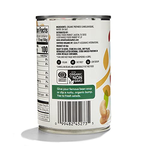 365 by Whole Foods Market, Organic Cannellini Beans, 15.5 Ounce