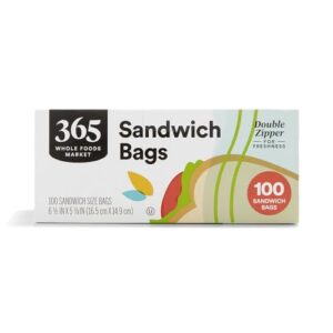 365 by whole foods market, double zipper sandwich storage bag, 100 count