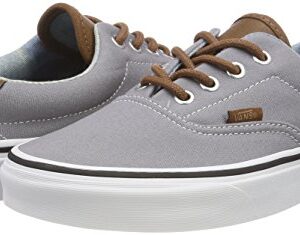 Vans Unisex Low-Top Sneakers, Grey ((C/Yellow) Frost Gray/Acid Denim Q70), 12 US Women