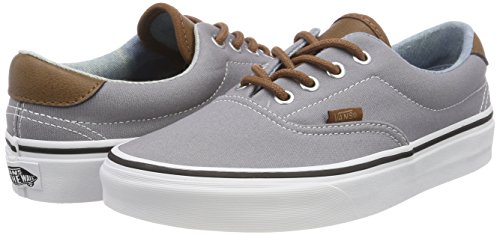 Vans Unisex Low-Top Sneakers, Grey ((C/Yellow) Frost Gray/Acid Denim Q70), 12 US Women