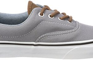 Vans Unisex Low-Top Sneakers, Grey ((C/Yellow) Frost Gray/Acid Denim Q70), 12 US Women