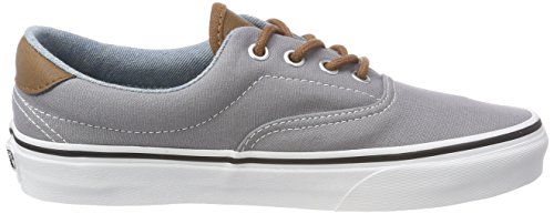 Vans Unisex Low-Top Sneakers, Grey ((C/Yellow) Frost Gray/Acid Denim Q70), 12 US Women