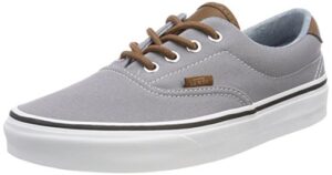 vans unisex low-top sneakers, grey ((c/yellow) frost gray/acid denim q70), 12 us women