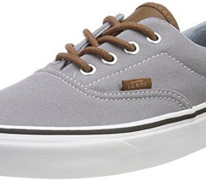 Vans Unisex Low-Top Sneakers, Grey ((C/Yellow) Frost Gray/Acid Denim Q70), 12 US Women