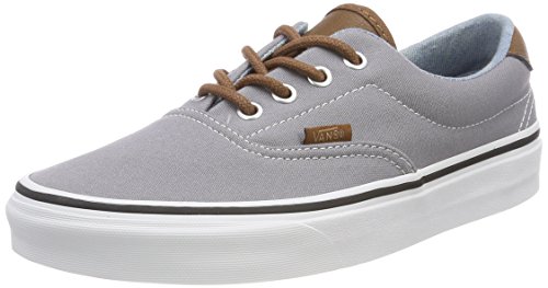 Vans Unisex Low-Top Sneakers, Grey ((C/Yellow) Frost Gray/Acid Denim Q70), 12 US Women