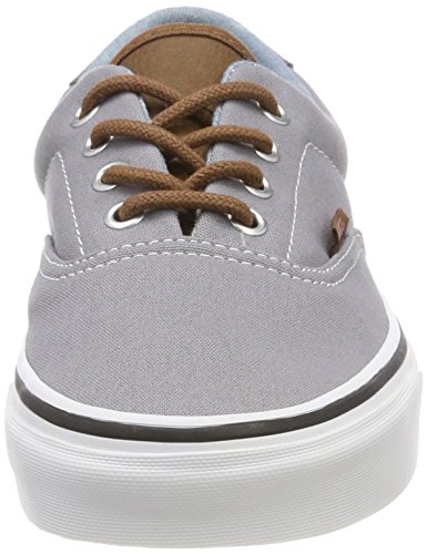 Vans Unisex Low-Top Sneakers, Grey ((C/Yellow) Frost Gray/Acid Denim Q70), 12 US Women