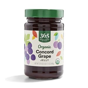 365 by whole foods market, organic concord grape jelly, 17.5 ounce