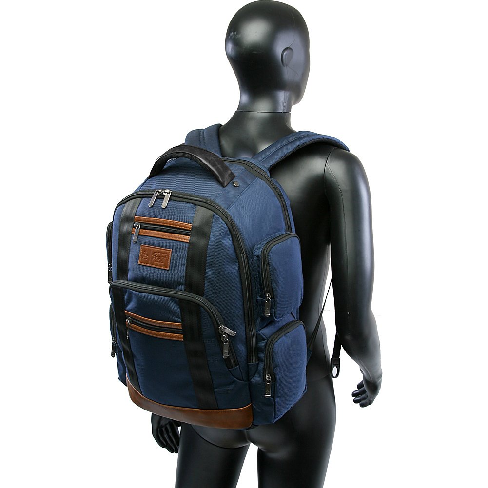 ORIGINAL PENGUIN Peterson Backpack Fits Most 15-inch Laptop and Notebook, Navy, One Size