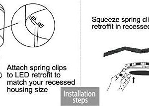 Recessed Light Clips for Downlight | 5 Pairs of Recessed Lighting Clips | Perfect for recessed retrofit Down Light