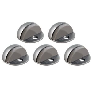 design house 181883 dome door stops, 5-pack, satin nickel