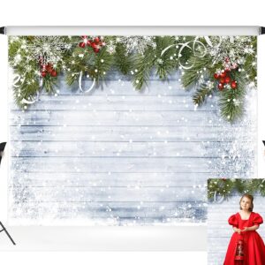 Kate 7x5ft Christmas Photography Backdrops for Photographers Wood Wall Backdrop White Snow Photo Background