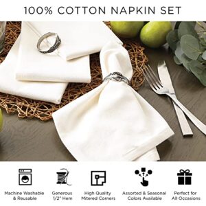 DII Buffalo Check Collection, Classic Farmhouse Tabletop Set, Napkin Set, 20x20, Orange & Black, 6 Piece