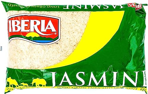 Iberia Jasmine Rice, 5 lbs. Long Grain Naturally Fragrant Enriched Jasmine Rice