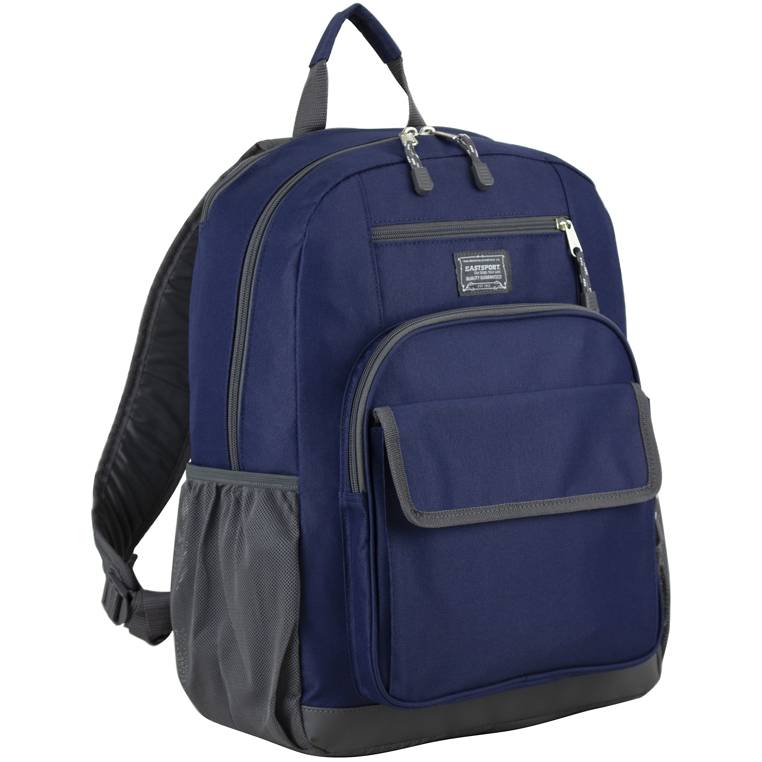 Eastsport Travel Backpack Large Tech Laptop Bag for Work, Gym, Hiking, Deep Cobalt Blue Grey