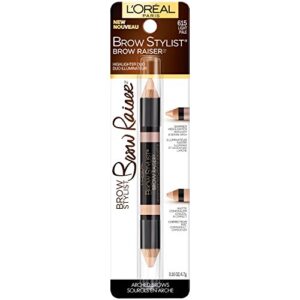 l'oreal paris cosmetics stylist brow raiser highlighter duo, light, 0.16 ounce