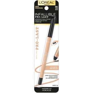 L'Oreal Infallible Pro-Last Waterproof Pencil Eyeliner, Nude 0.042 Ounce (1 Count)