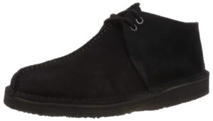 clarks men's desert trek moccasin, black suede, 10 medium us