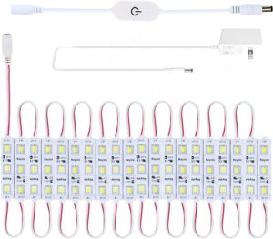 10ft 60 led under cabinet lighting kit for kitchen,cupboard,showcase,2400lm,6000k white