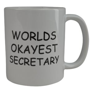 Rogue River Tactical Funny Coffee Mug Wolds Okayest Secretary Novelty Cup Great Gift Idea Workplace Office