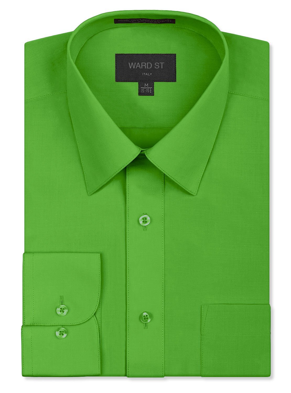 Ward St Men's Regular Fit Dress Shirts, 3XL, 19-19.5N 36/37S, Green