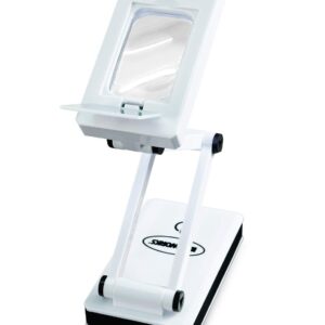 IdeaWorks JR7911 LED Desk Lamp, White with Magnifying Glass