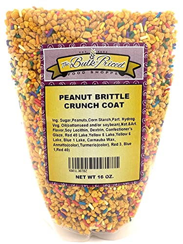 The Bulk-Priced Food Shoppe Peanut Brittle Crunch Coat Ice Cream Topping (1 lb. Resealable Zip Lock Stand Up Bag), Kosher