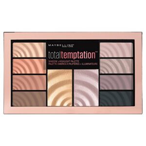 maybelline total temptation eyeshadow + highlight palette, 0.42 oz.