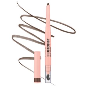 maybelline total temptation eyebrow definer pencil, medium brown, 1 count