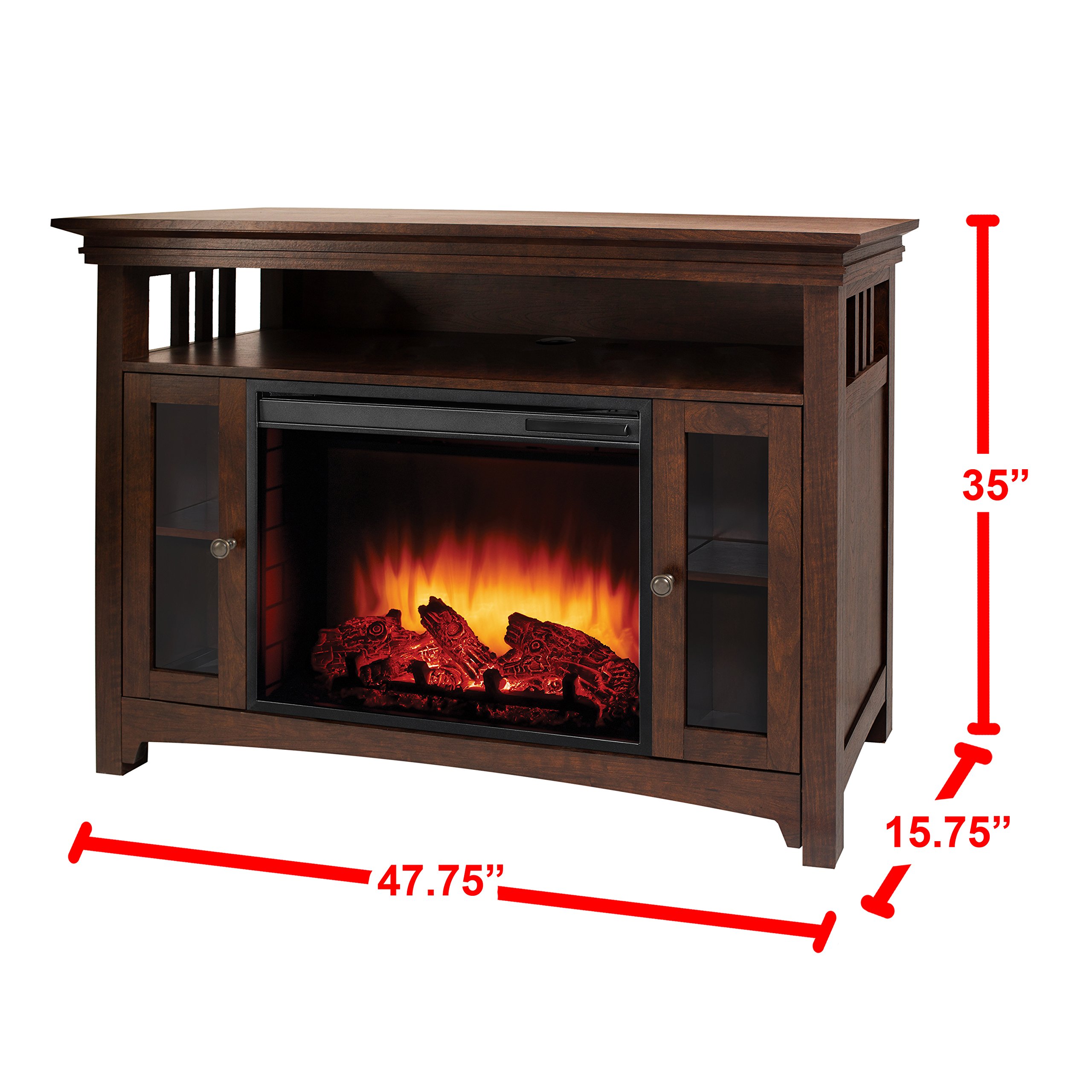 Muskoka Wyatt 48" Media Fireplace-Burnished Oak