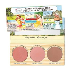 thebalm highlighting powder cheek palette, face sculpting kit, fade resistant blushes/bronzers, balm (springs, beach and desert), 0.16 ounces