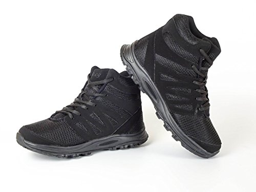 MT. EMEY 9315 Lady's Athletic Comfort Walking Lace High Top Shoes Black