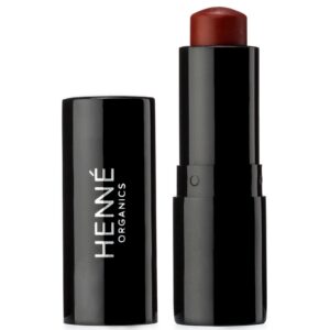 henné organics luxury lip tint - moisturizing, sheer natural color - intrigue (brick red)