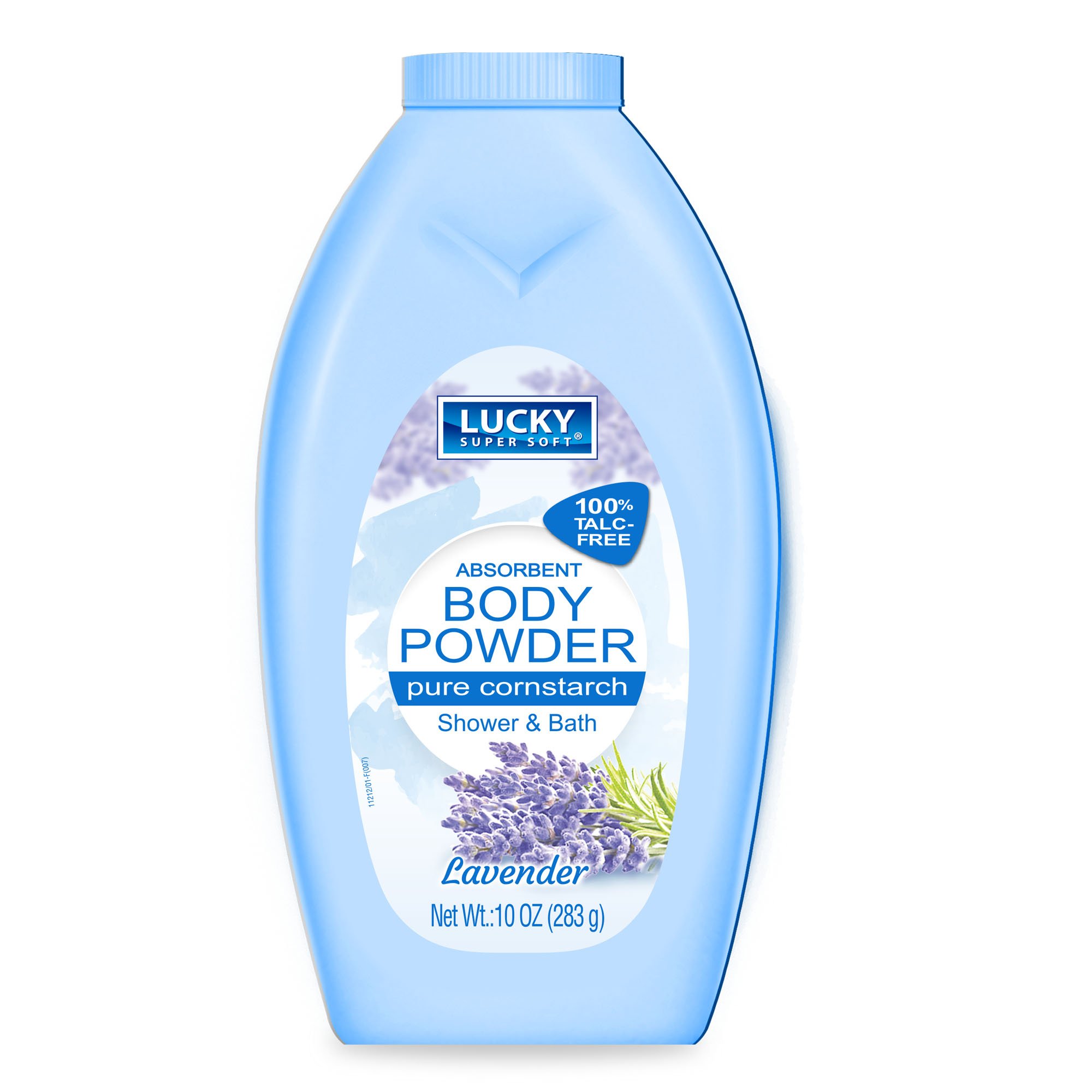 Lucky Super Soft Cornstarch Body Powder, Lavender, 10 Ounce